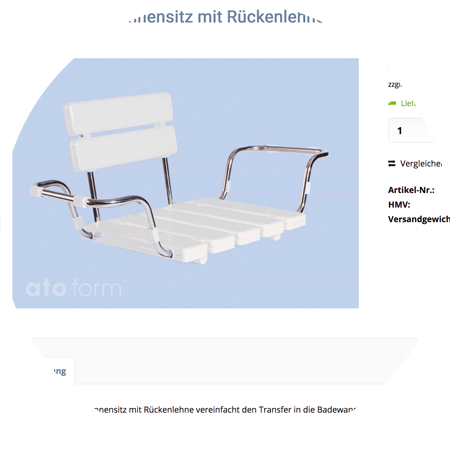 Badewannensitze, Badewannenliegen - Hilfsmittel für Bad und WC